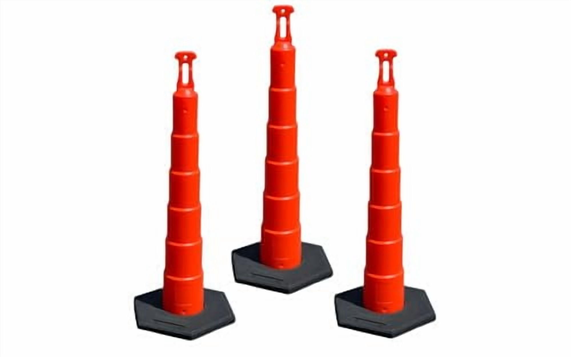 Eastern Metal 42" Stackable Ring TOP Traffic CHANNELIZER Cones W/10 lb ...