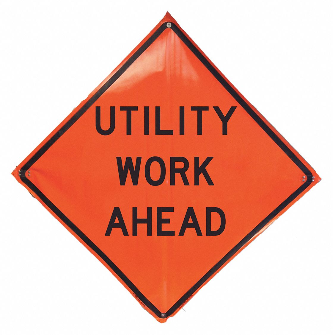 Eastern Metal Signs and Safety Utility Work Ahead Traffic Sign,48"x48 ...
