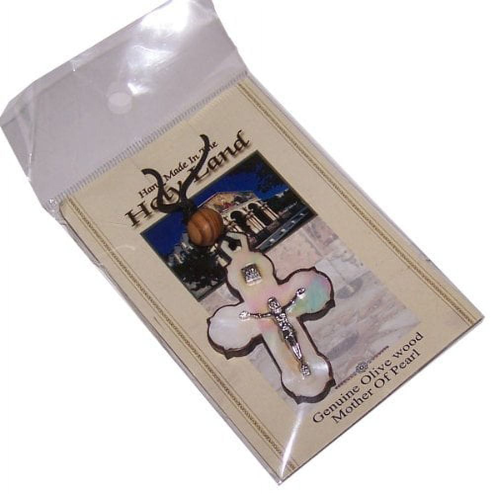 Eastern Olivewood Crucifix with Mother of Pearls (60cm / 23.5 inches ...