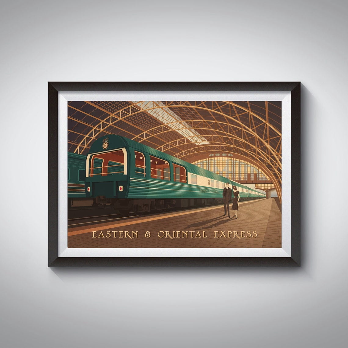 Eastern And Oriental Express Train Travel Poster, Vintage Railway Art ...