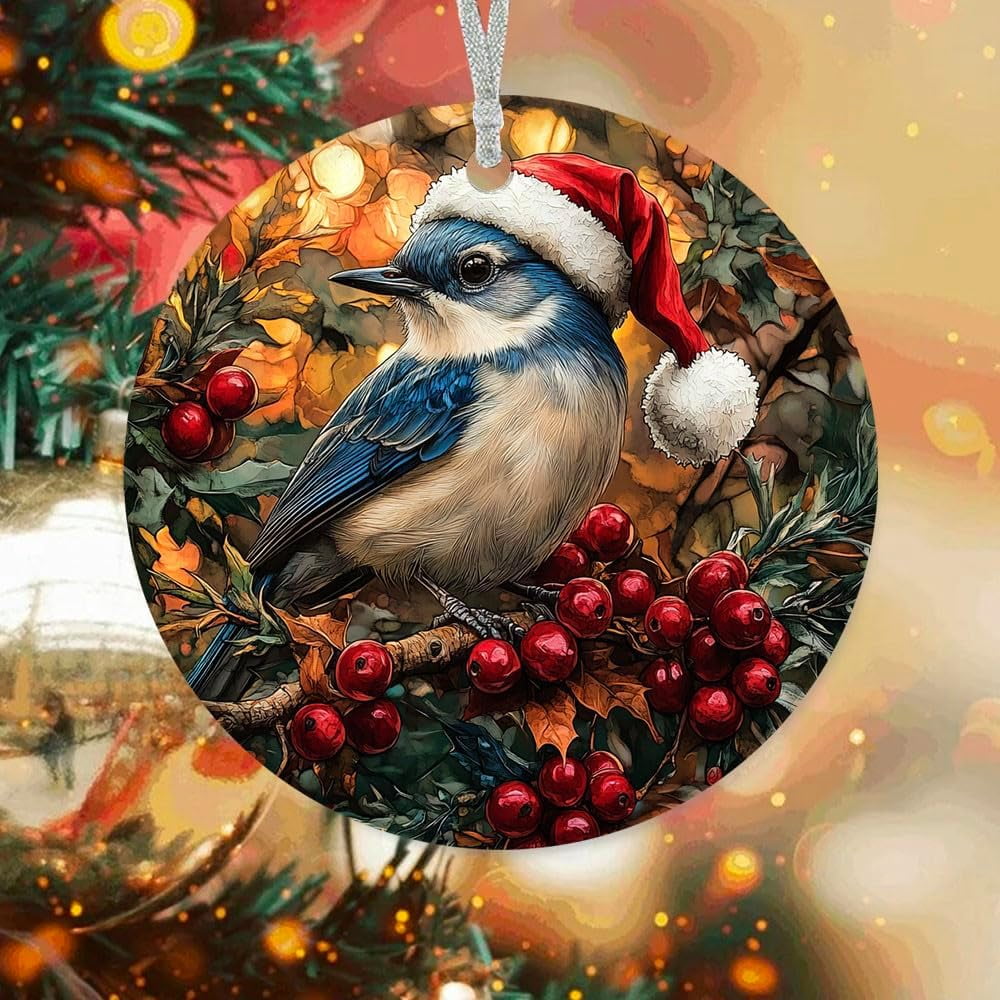 Eastern Phoebe Bird Custom Ornaments 2025, Eastern Phoebe Bird Ornament ...