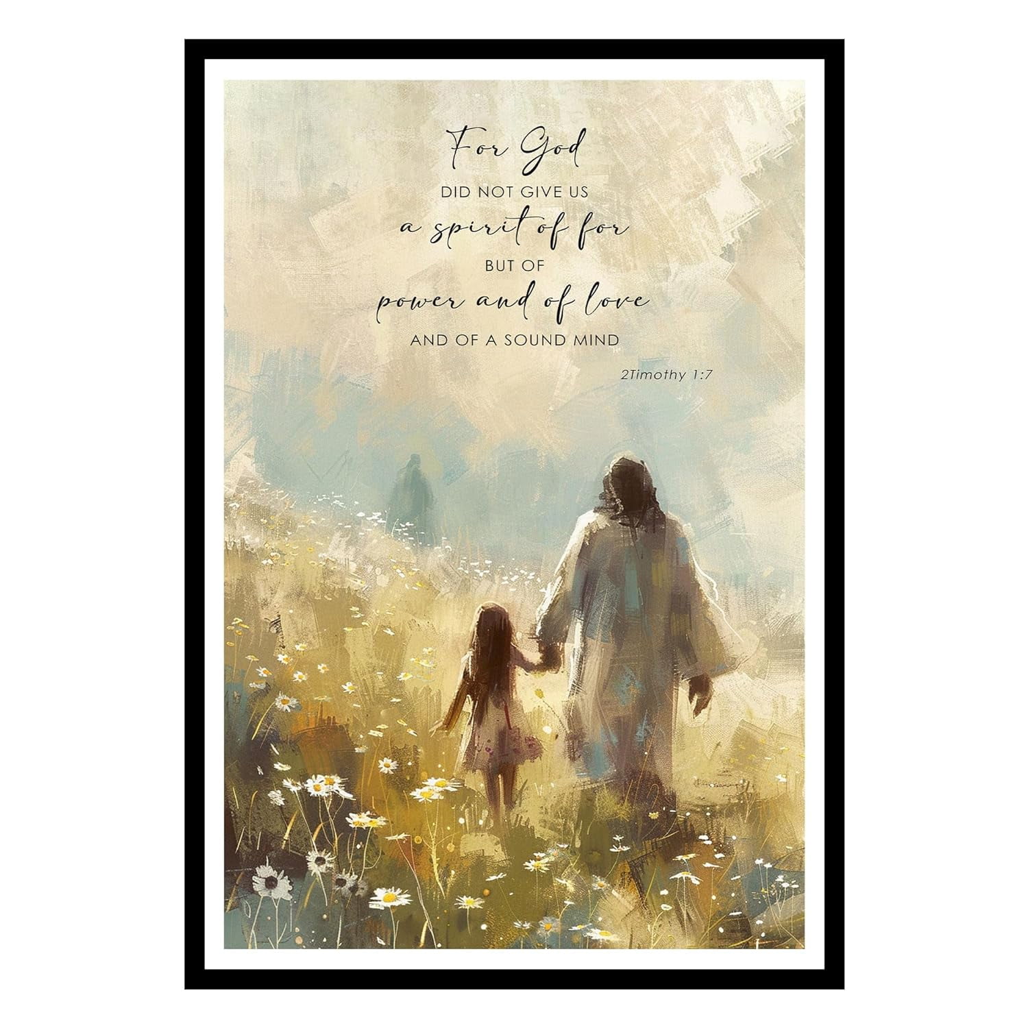 Eastern Print 2 Timothy 1:7 Wall Art, Christian Wall Art, Jesus Poster ...