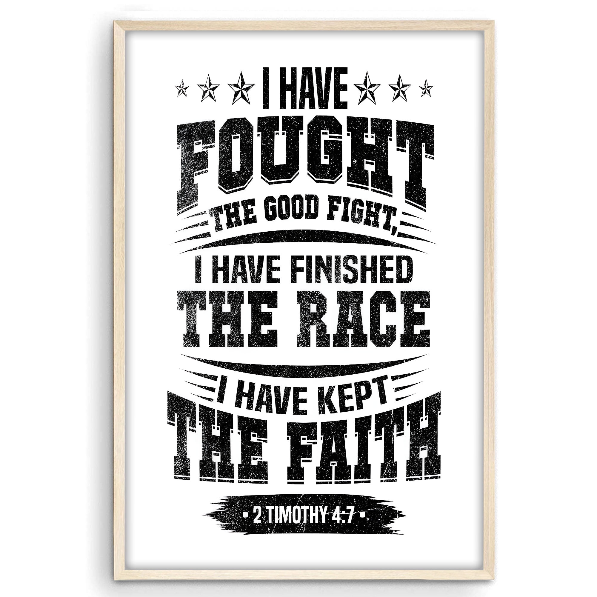 Eastern Print 2 Timothy 4:7 Art - I Have Fought the Good Fight ...