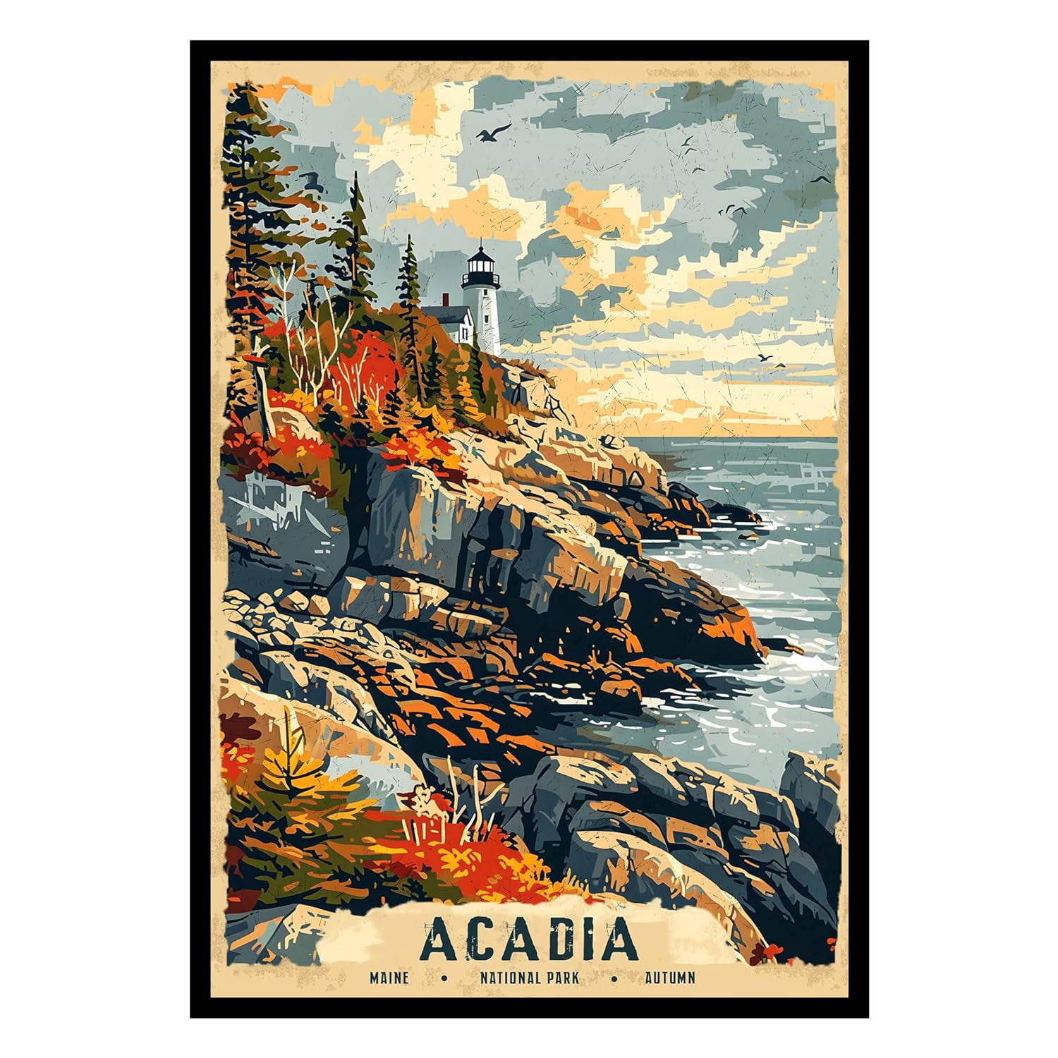 Eastern Print Acadia National Park, Acadia National Park Wall Art ...