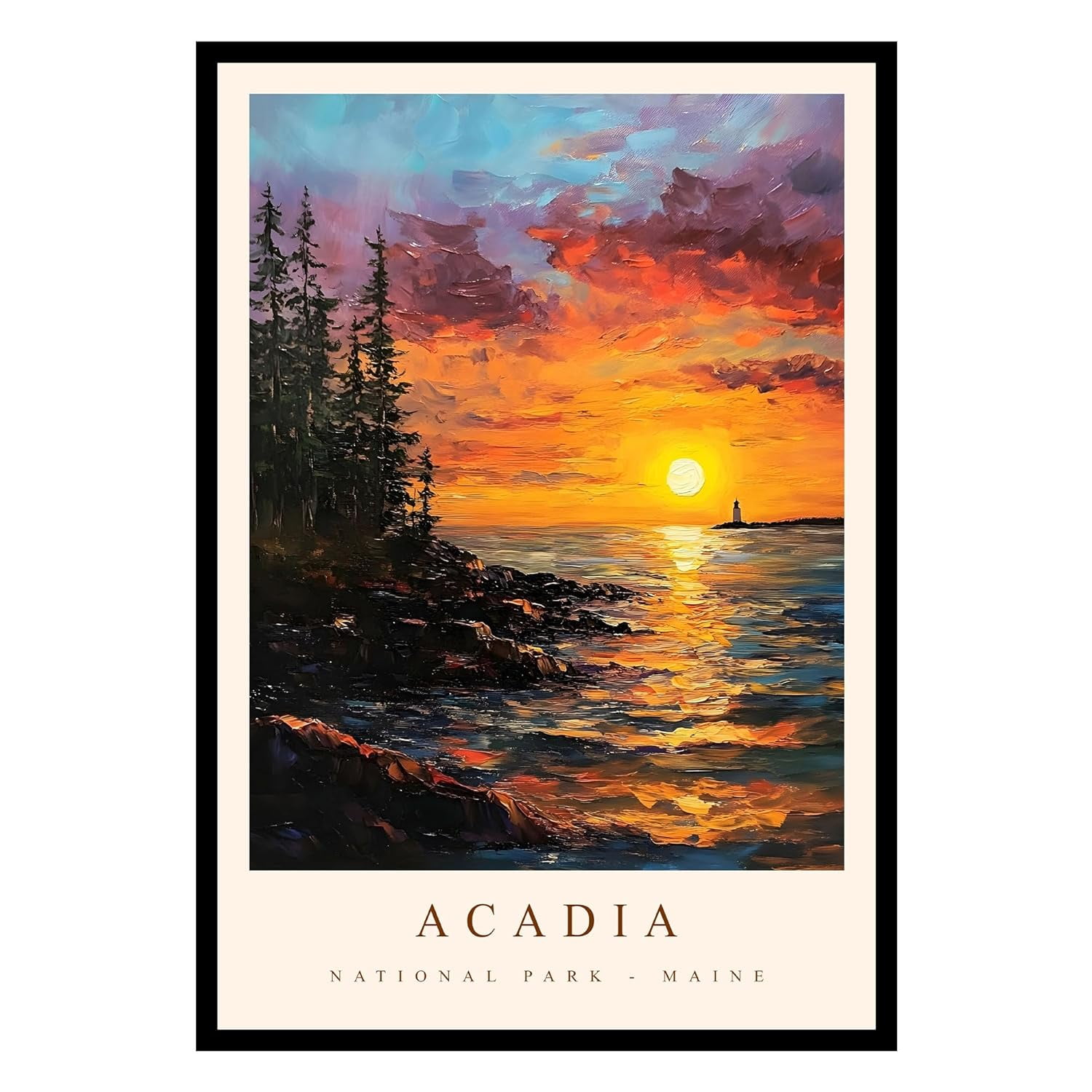 Eastern Print Acadia Poster, Acadia National Park Poster, Acadia Wall ...