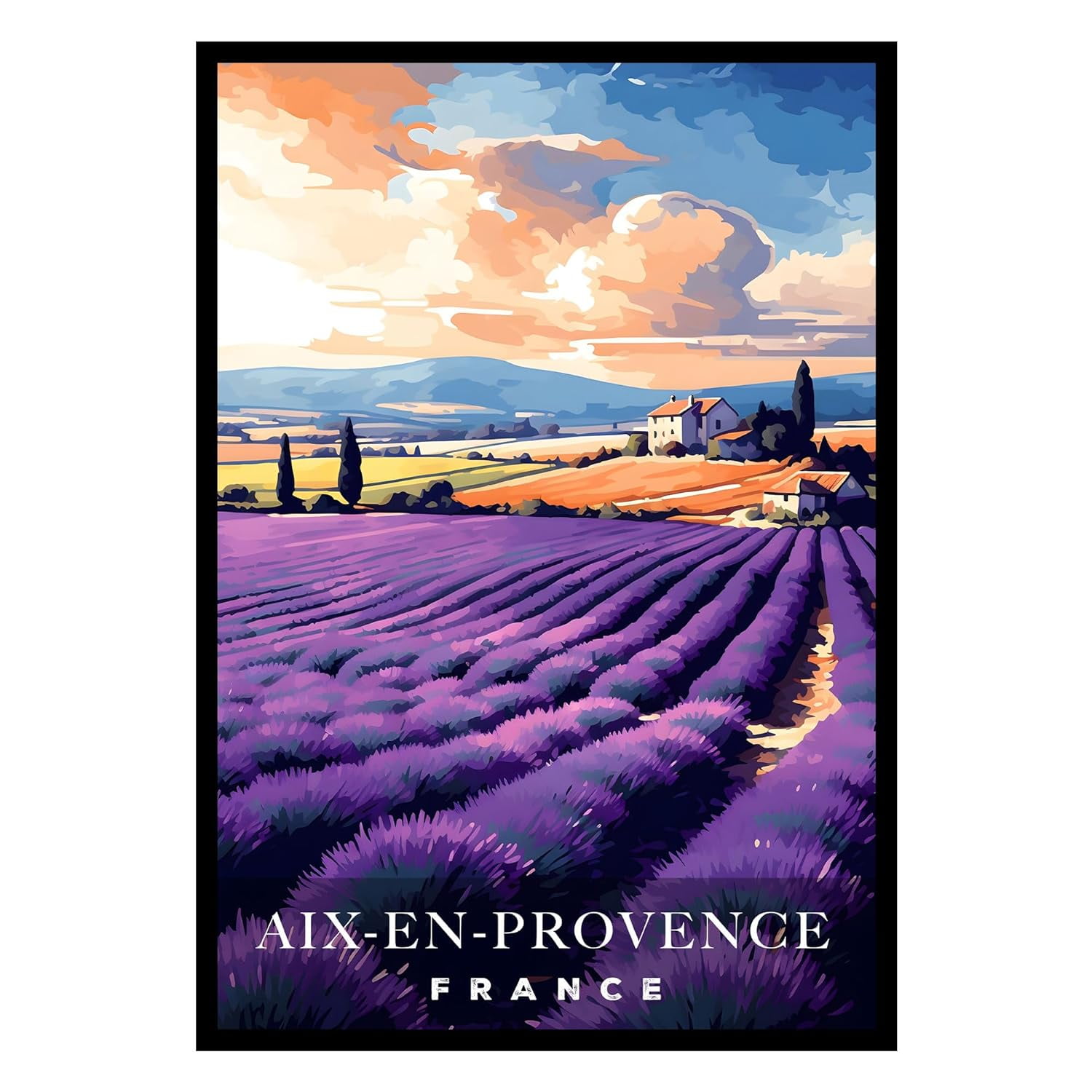 Eastern Print Aix-En-Provence Poster, France Poster, Aix-En-Provence ...