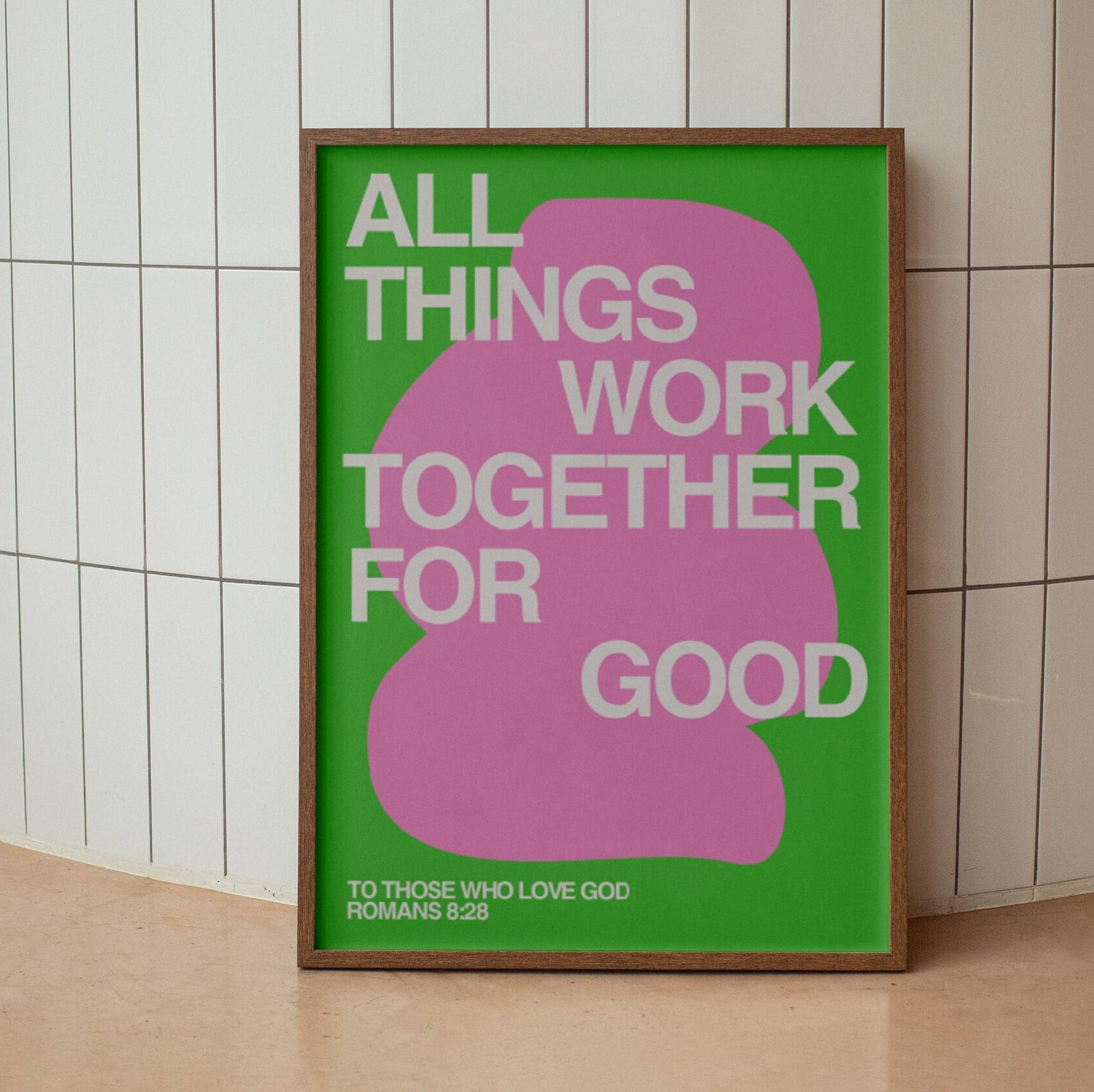 Eastern Print All Things Work Together For Good – Romans 8:28 Christian ...