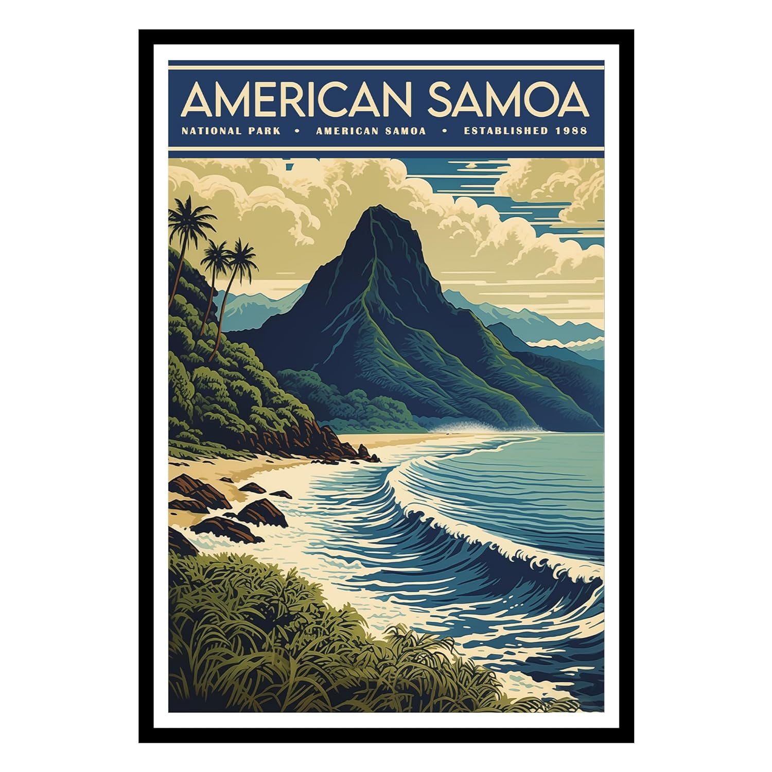 Eastern Print American Samoa National Park Poster, American Samoa ...
