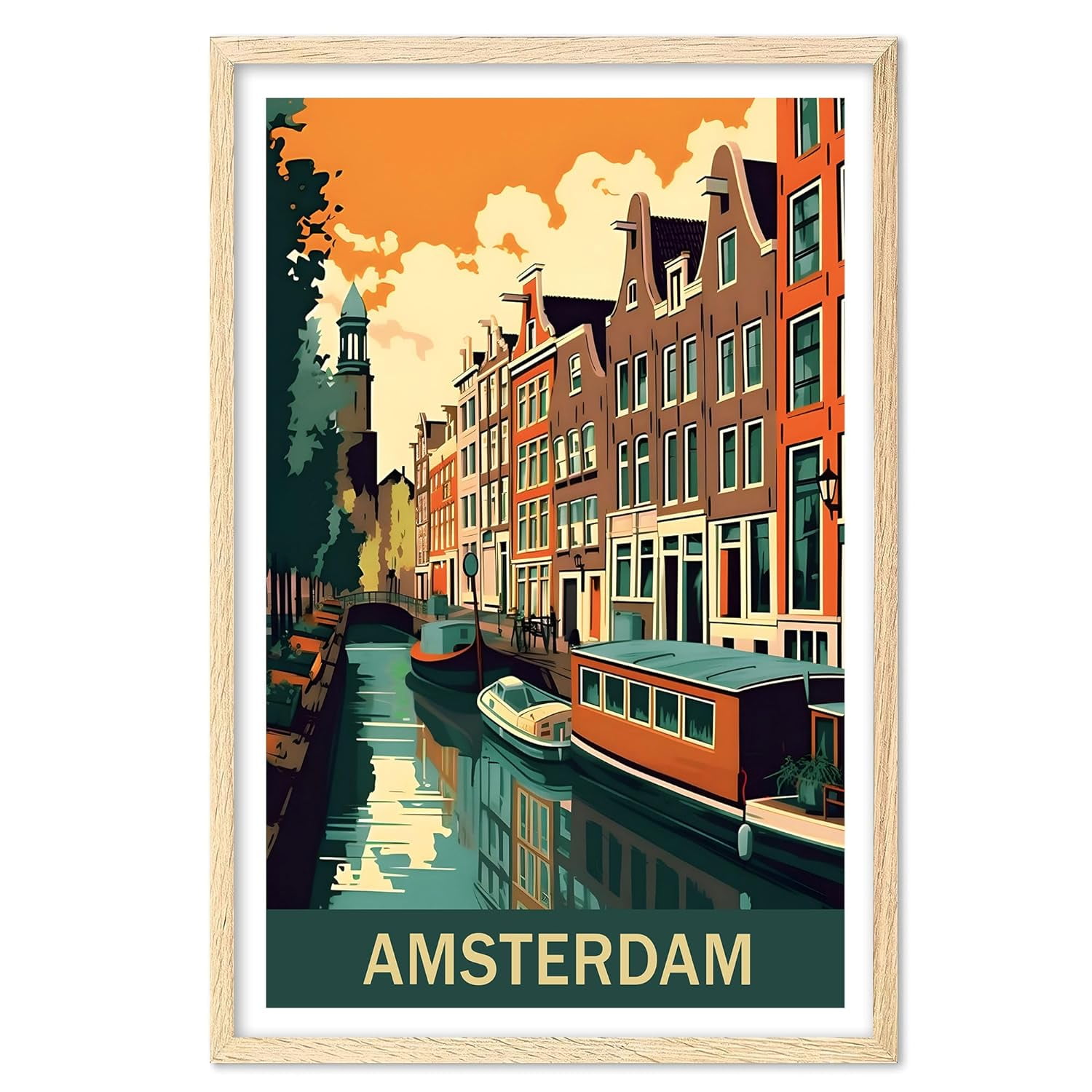 Eastern Print Amsterdam Art Print, Netherlands Print, Holland Wall Art ...