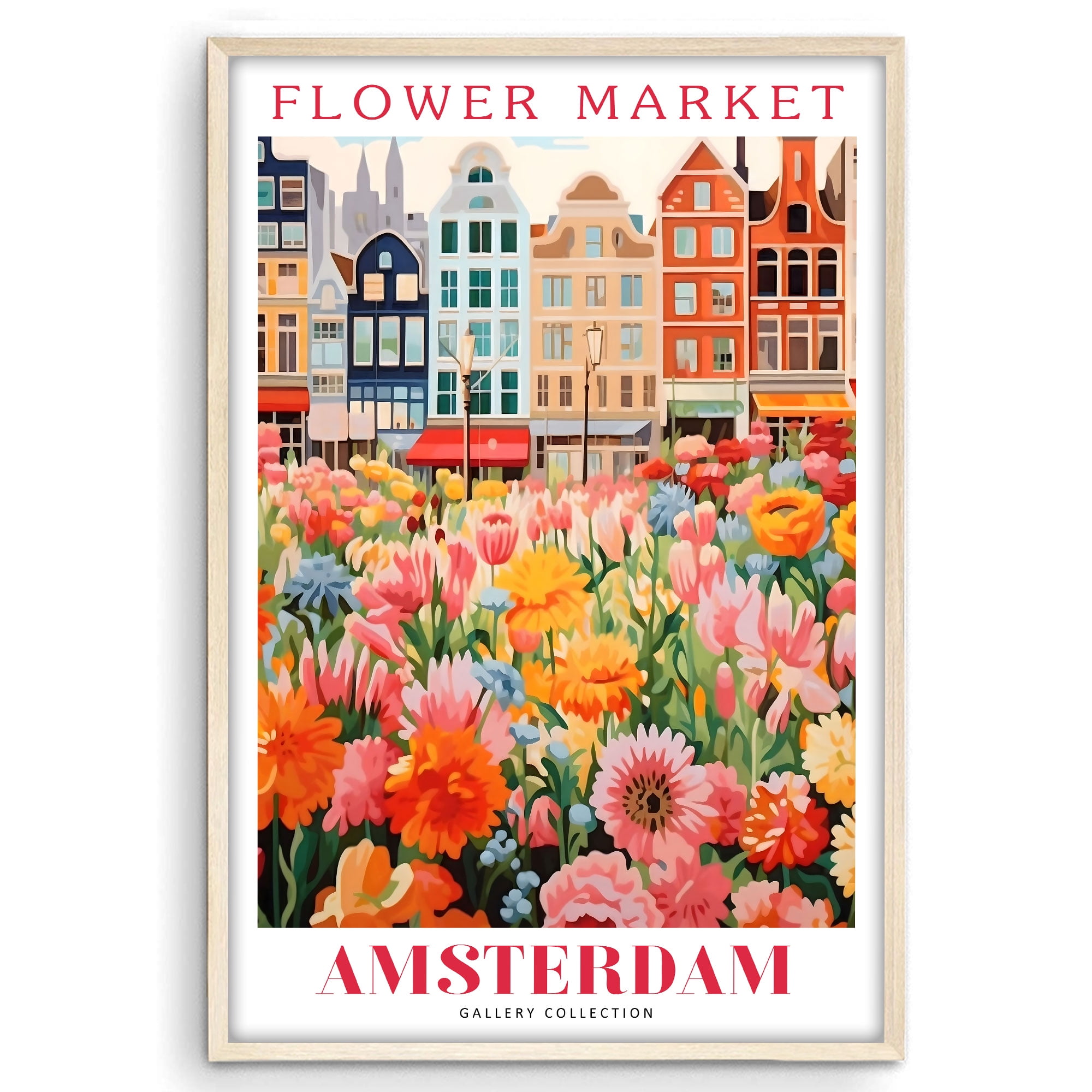 Eastern Print Amsterdam Flower Market Poster, Amsterdam Art, Amsterdam ...
