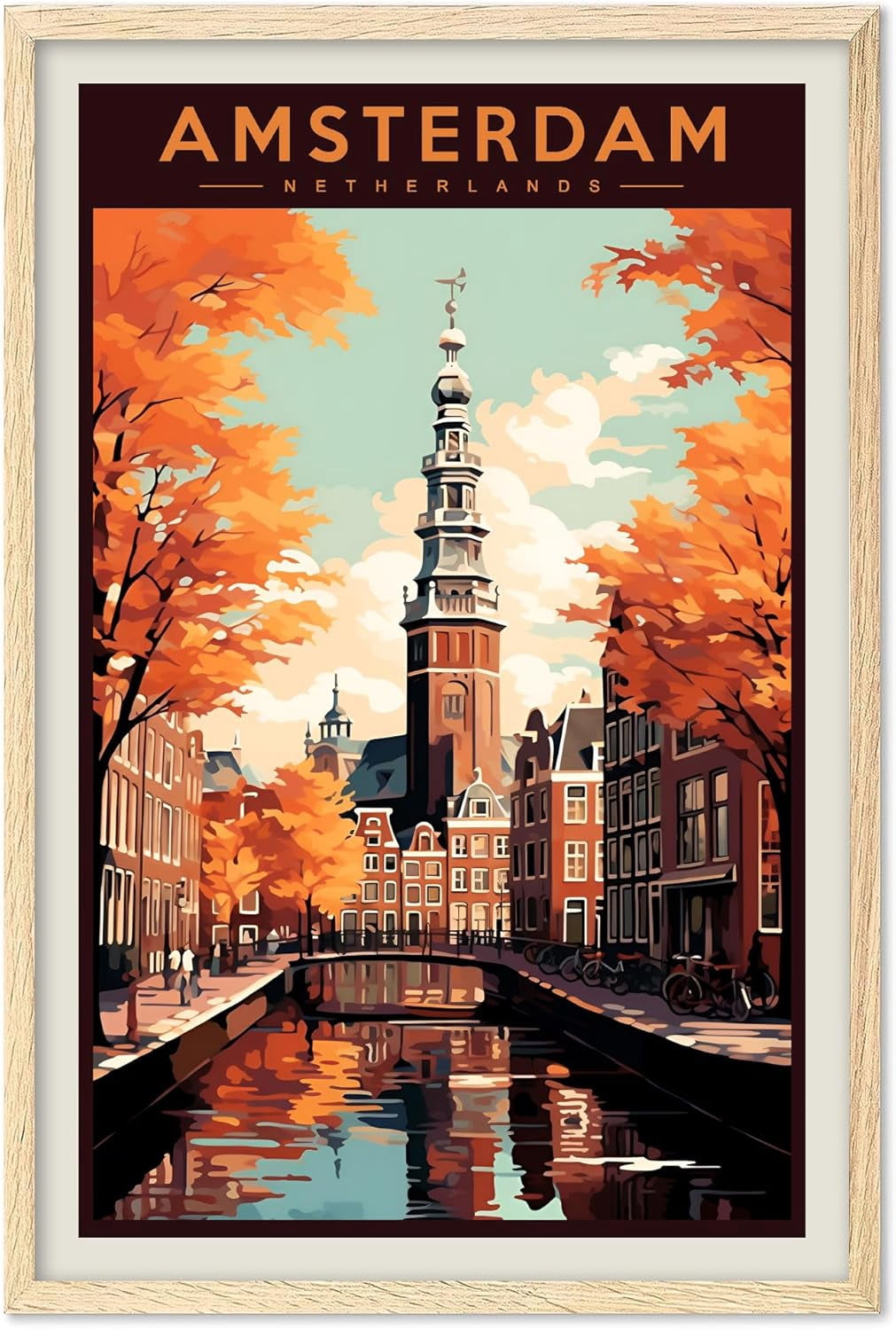 Eastern Print Amsterdam Poster, Netherlands Poster, Amsterdam Wall Art ...