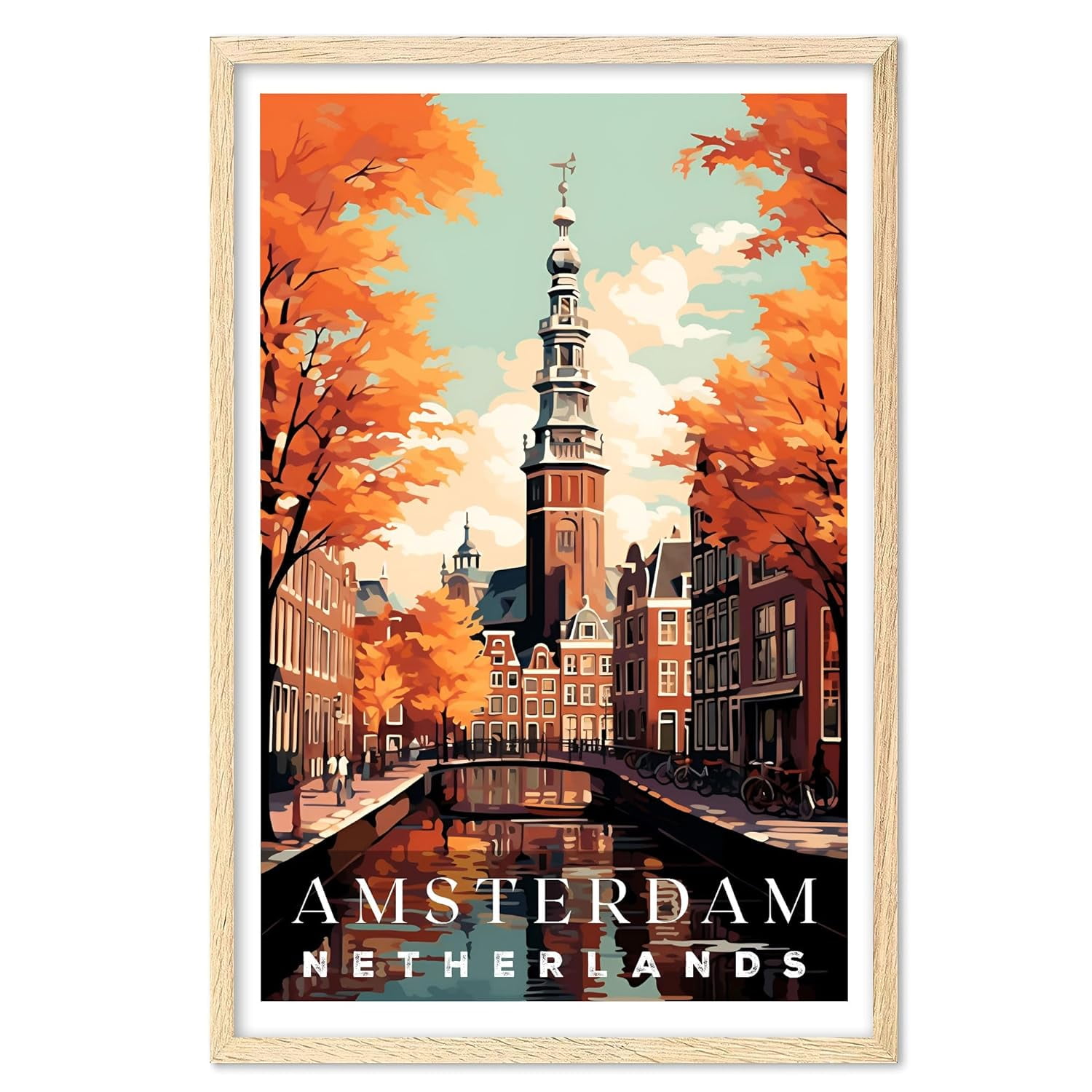 Eastern Print Amsterdam Poster, Netherlands Poster, Amsterdam Wall Art ...