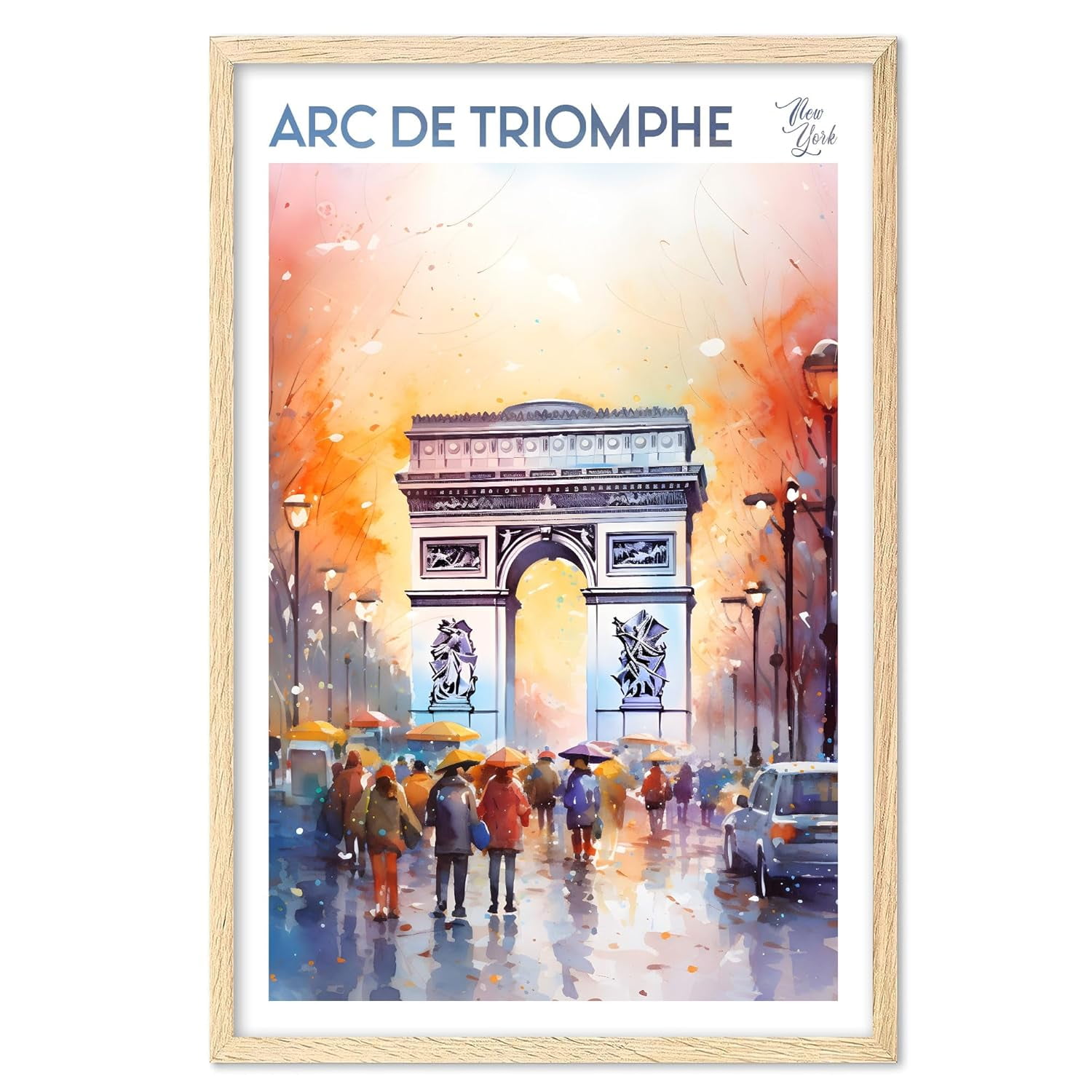Eastern Print Arc De Triomphe Poster, New York Poster, Arc De Triomphe ...