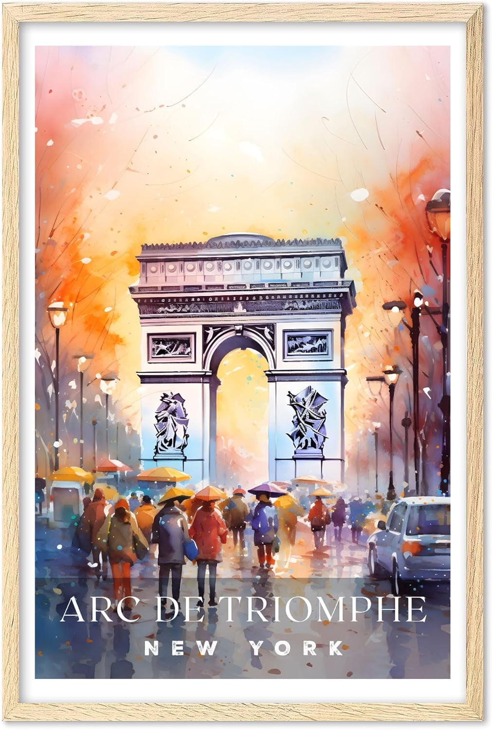 Eastern Print Arc De Triomphe Poster, New York Poster, Arc De Triomphe ...