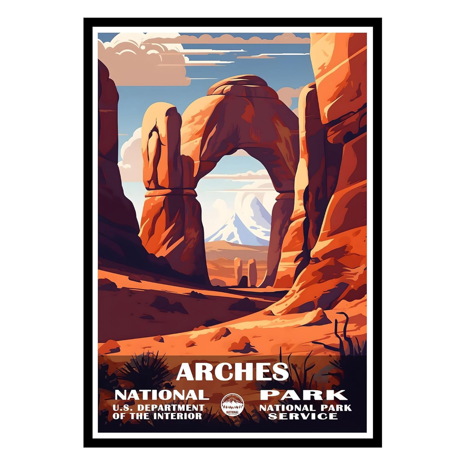 Eastern Print Arches National Park Poster, Arches National Park ...