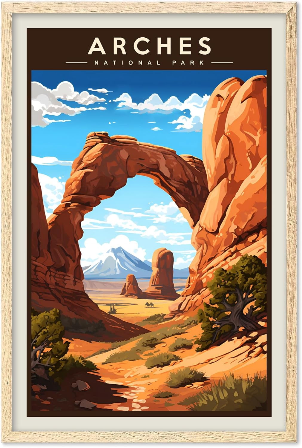 Eastern Print Arches National Park Poster, National Park Wall Art ...