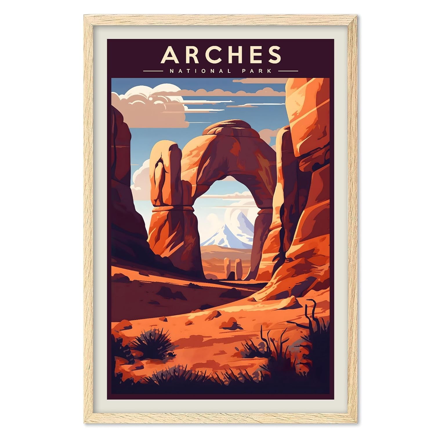 Eastern Print Arches National Park Poster, Arches National Park Wall ...
