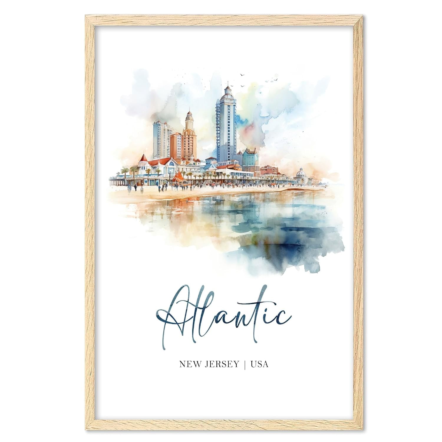 Eastern Print Atlantic Poster Art Print, States Landscape Wall Art ...