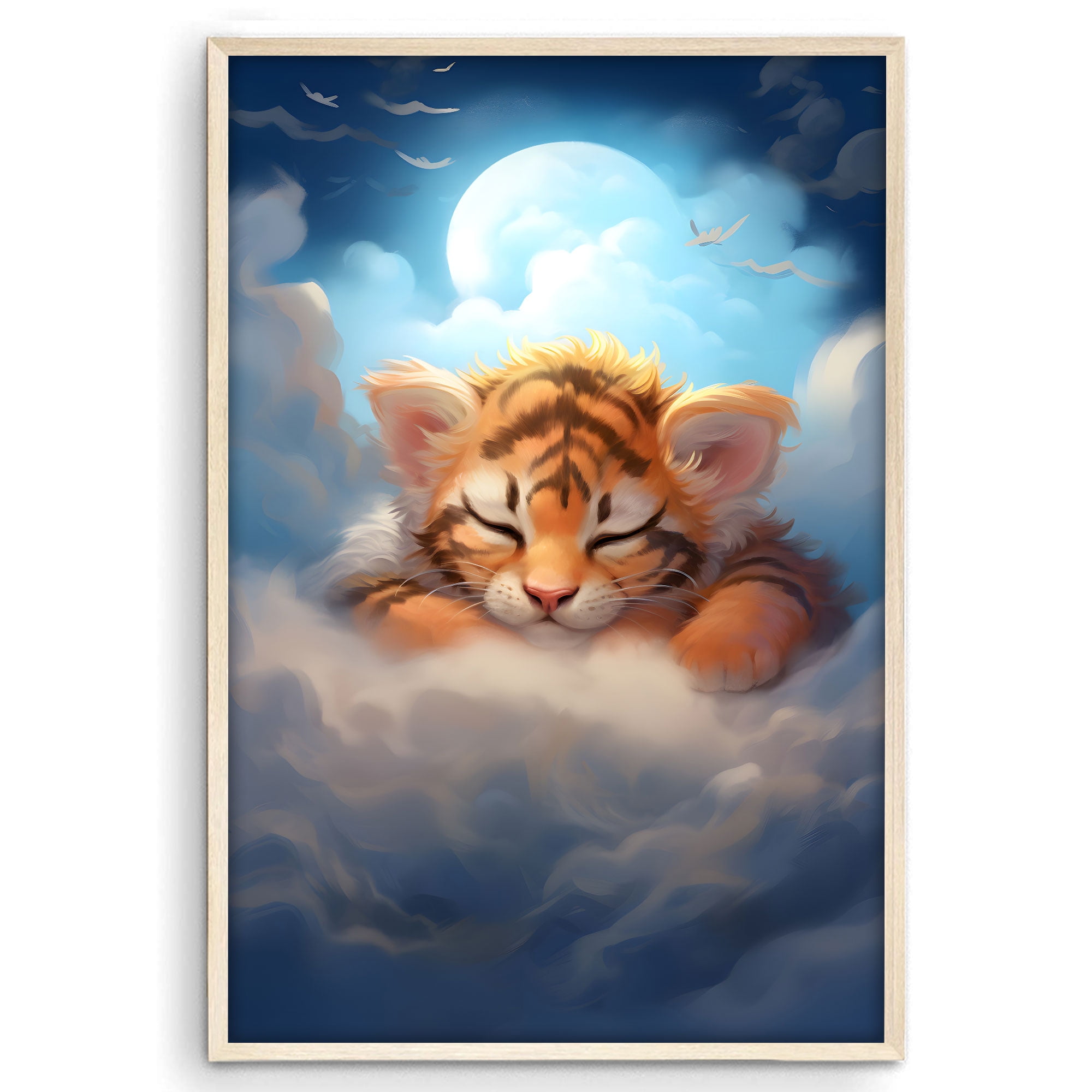 Eastern Print Baby Cute Tiger Sleeping Safari Nursery Poster Wall Decor ...