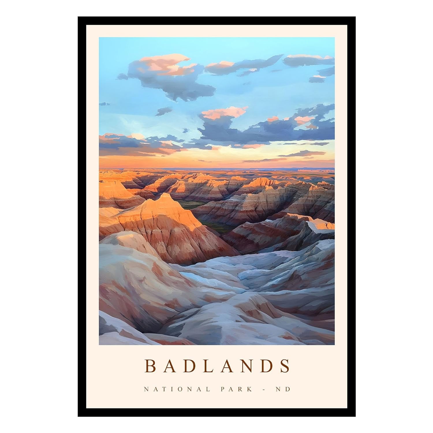 Eastern Print Badlands Poster, Badlands National Park Poster, Badlands ...