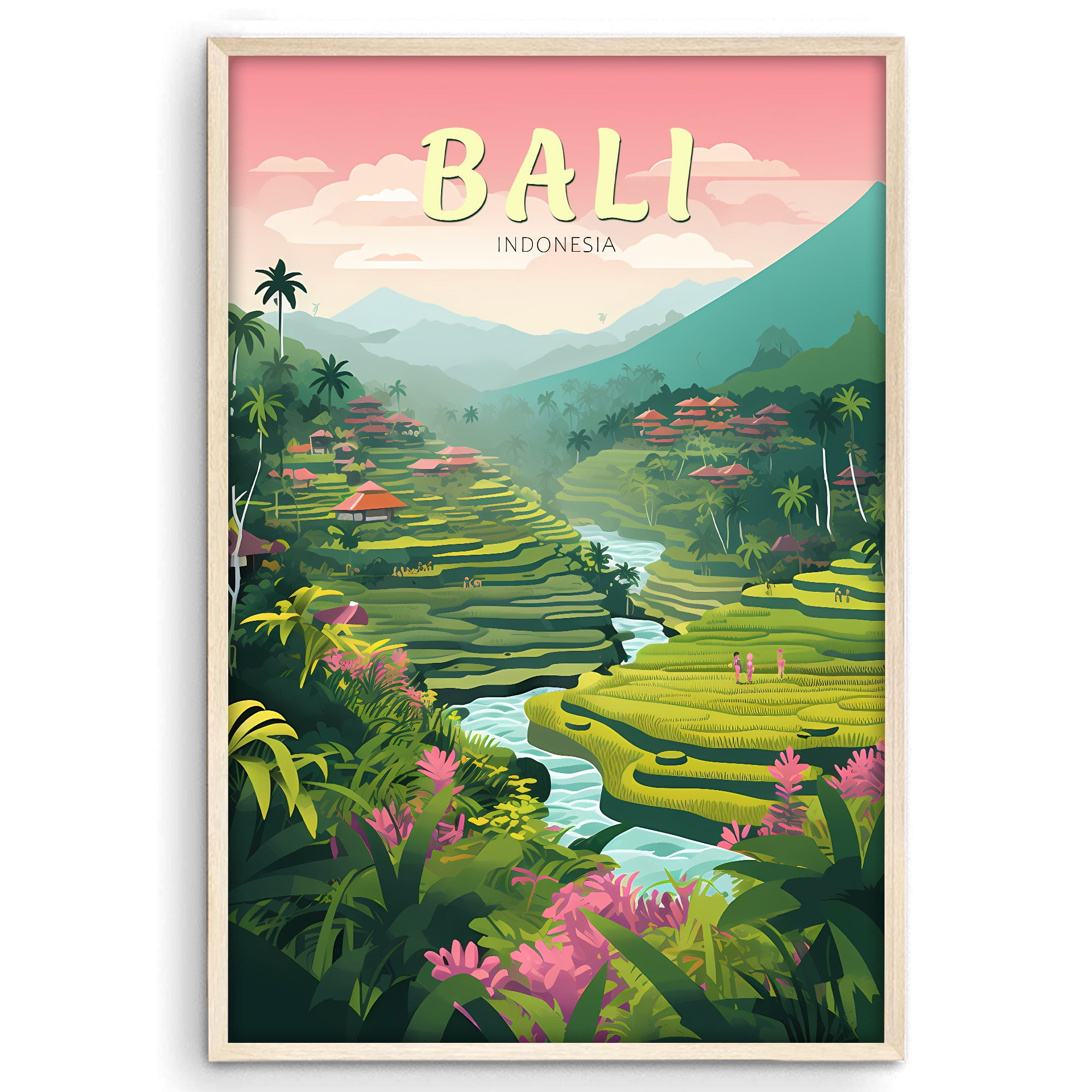 Eastern Print Bali Poster, Travel Poster, City Prints Wall Decor ...