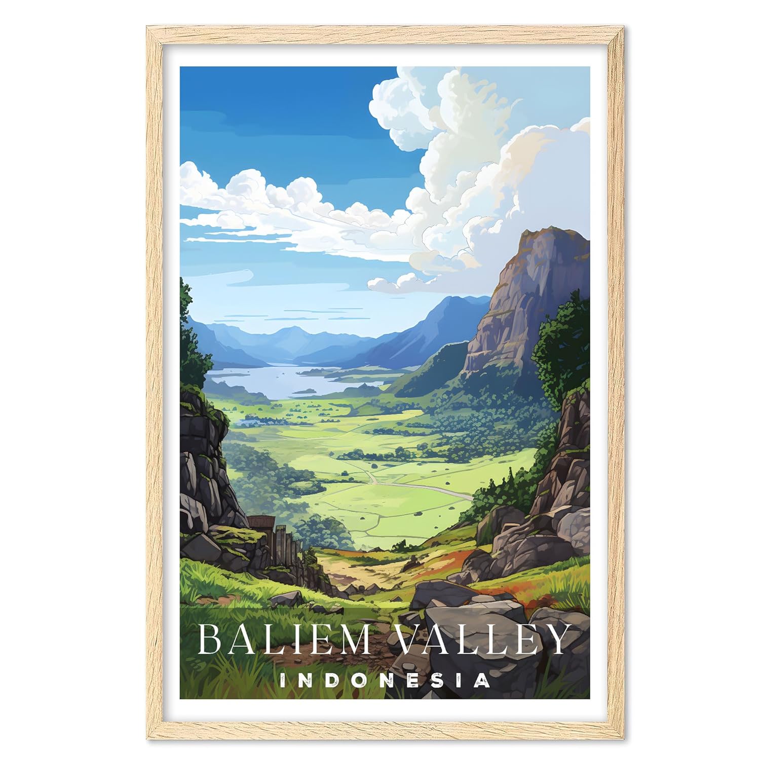 Eastern Print Baliem Valley Poster, Indonesia Poster, Indonesia Wall ...