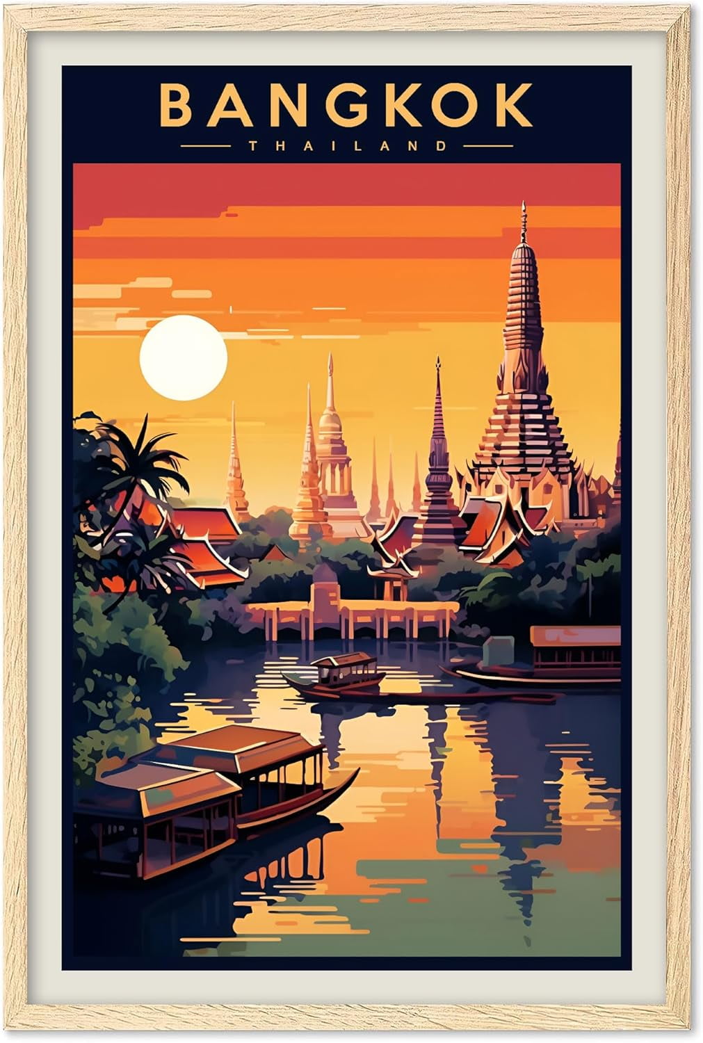 Eastern Print Bangkok Poster, Thailand Poster, Bangkok Wall Art ...