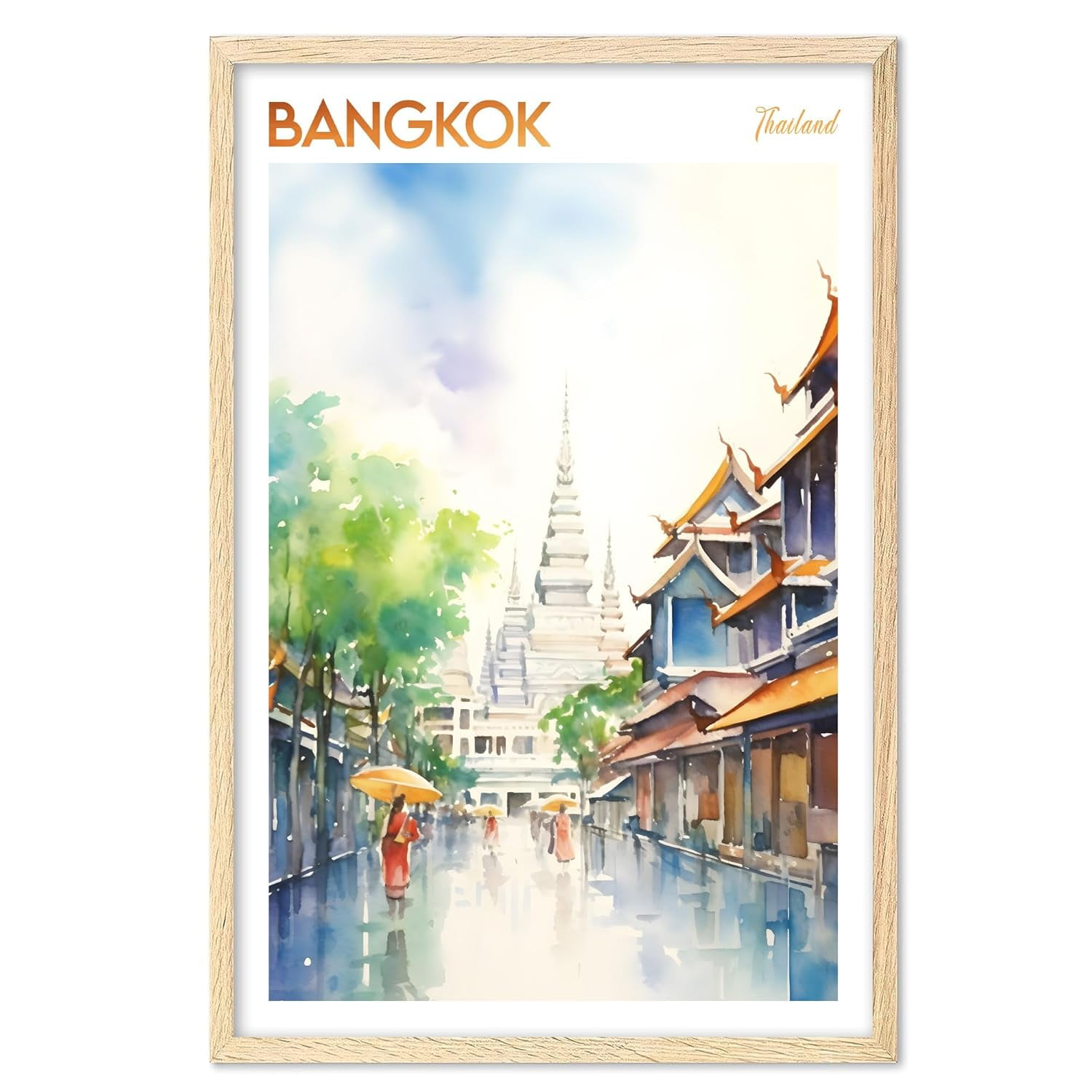 Eastern Print Bangkok Poster, Thailand Poster, Bangkok Wall Art ...