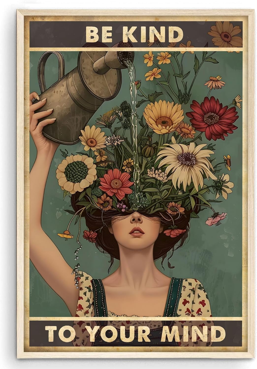 Eastern Print Be Kind To Your Mind Posters, Mental Health Home Decor ...