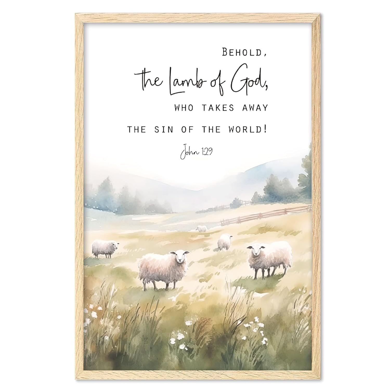 Eastern Print Behold The Lamb Of God - John 1:29 Print, Bible Verse Wall Art, Christian Wall Art ...