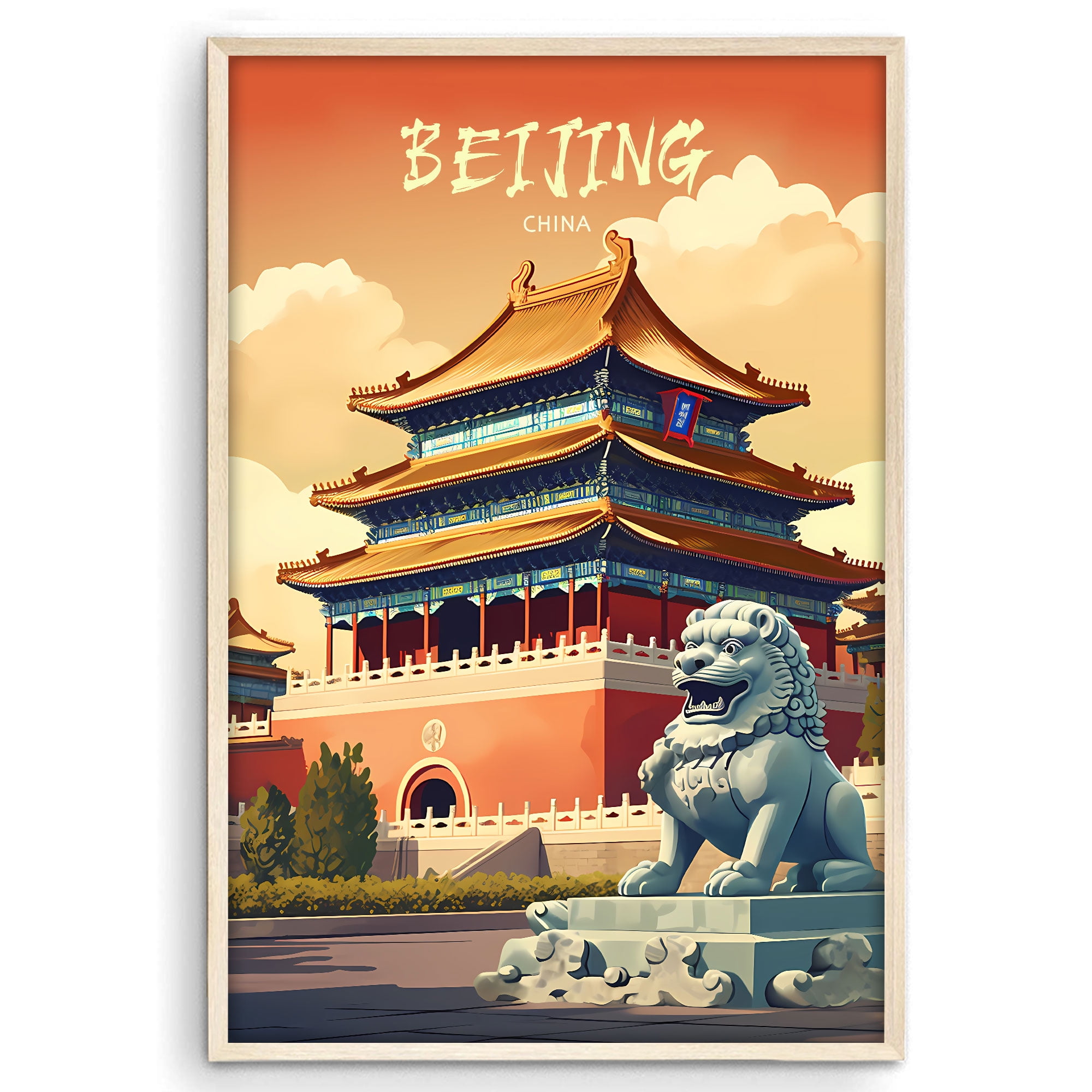 Eastern Print Beijing Poster, Travel Poster, City Prints Wall Decor ...
