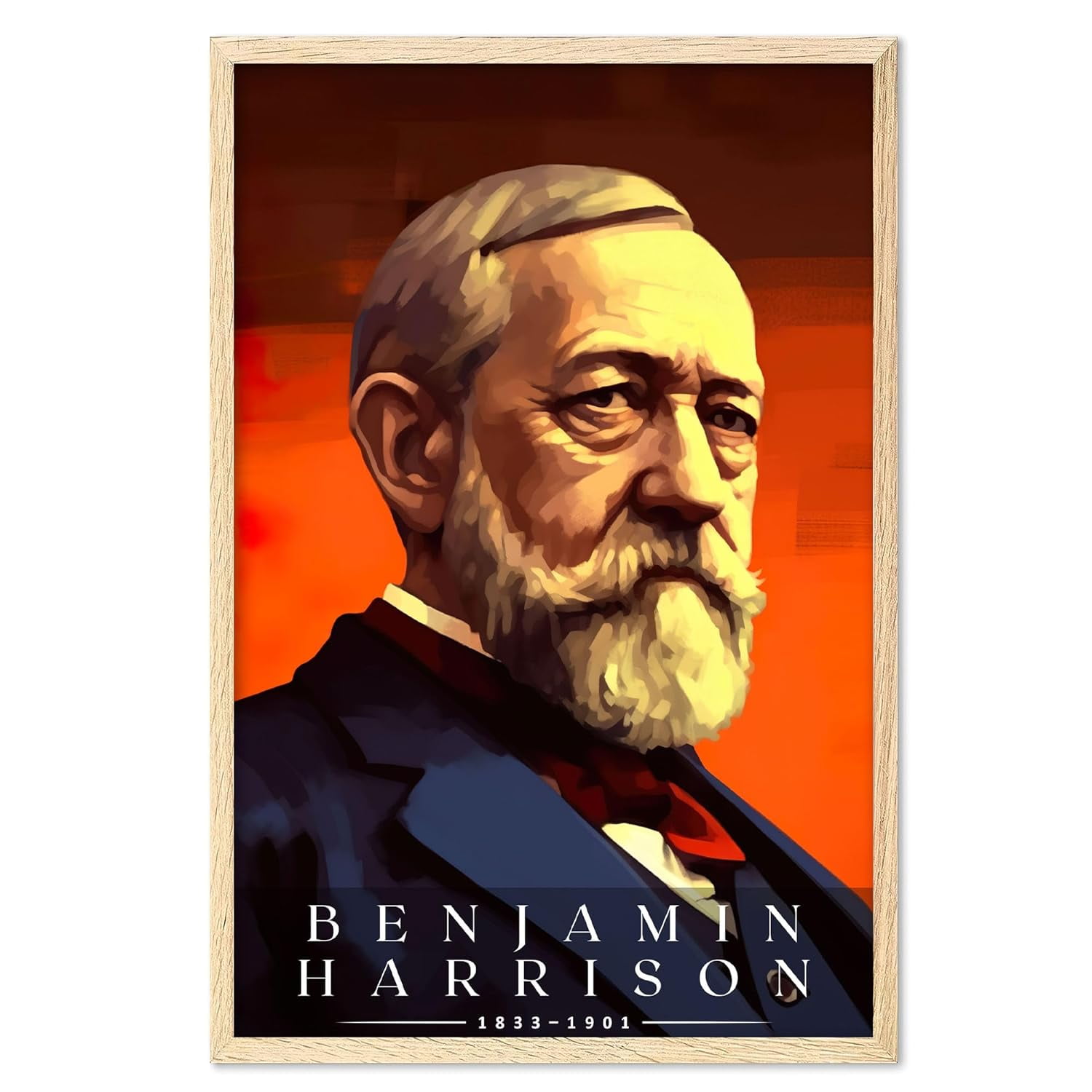 Eastern Print Benjamin Harrison Poster, Benjamin Harrison Wall Art, USA ...