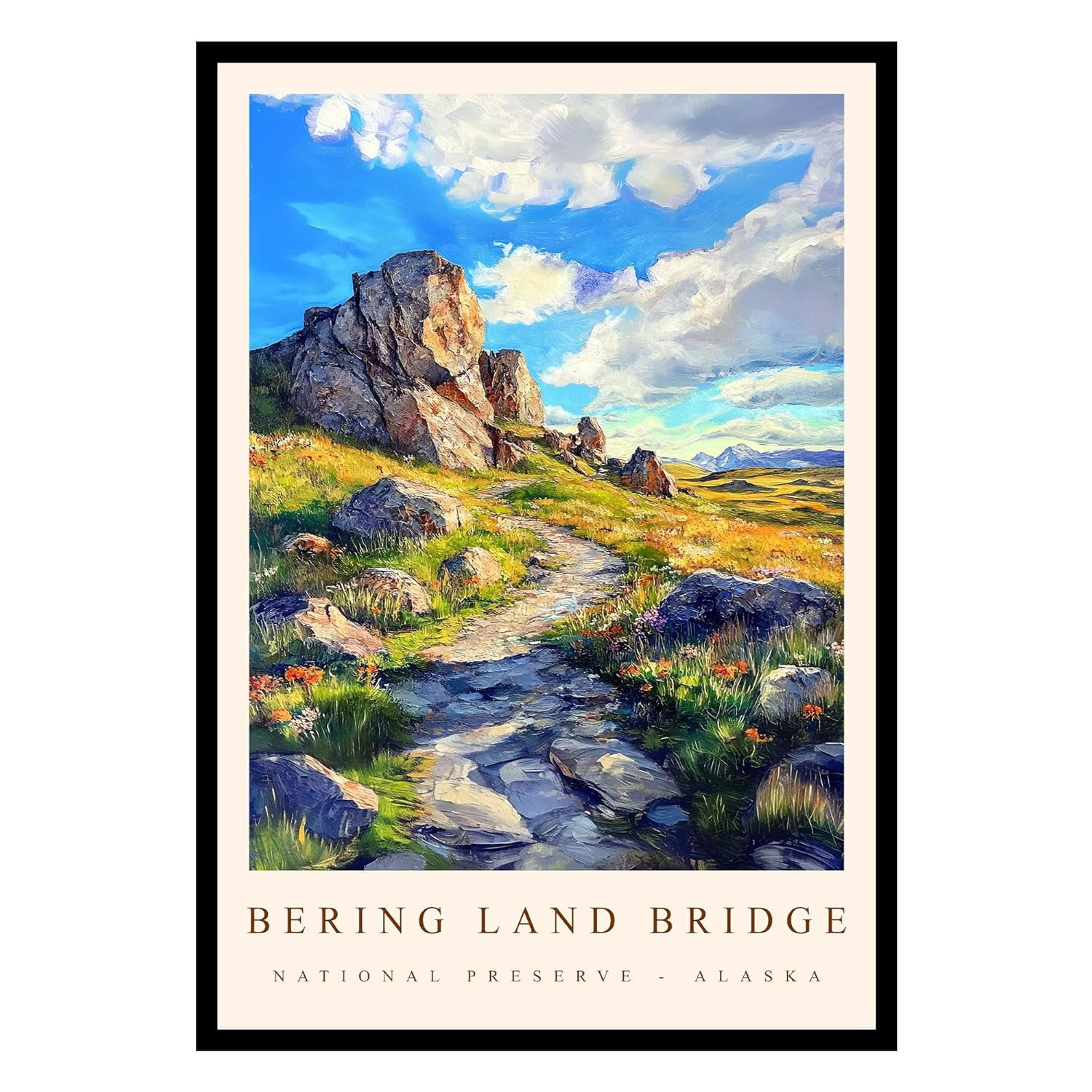 Eastern Print Bering Poster, Bering Land Bridge National Park Poster ...
