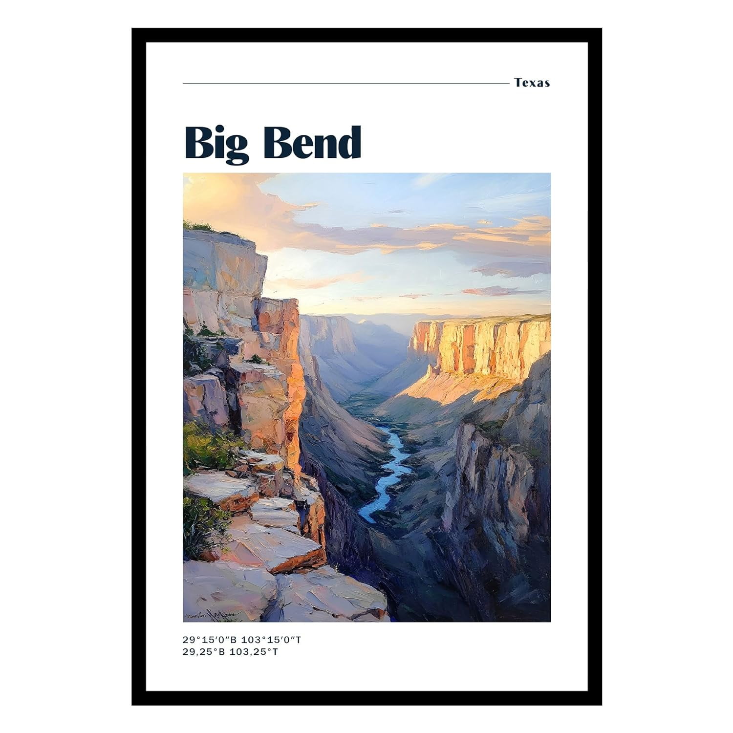 Eastern Print Big Bend Poster, Big Bend National Park Poster, Big Bend ...