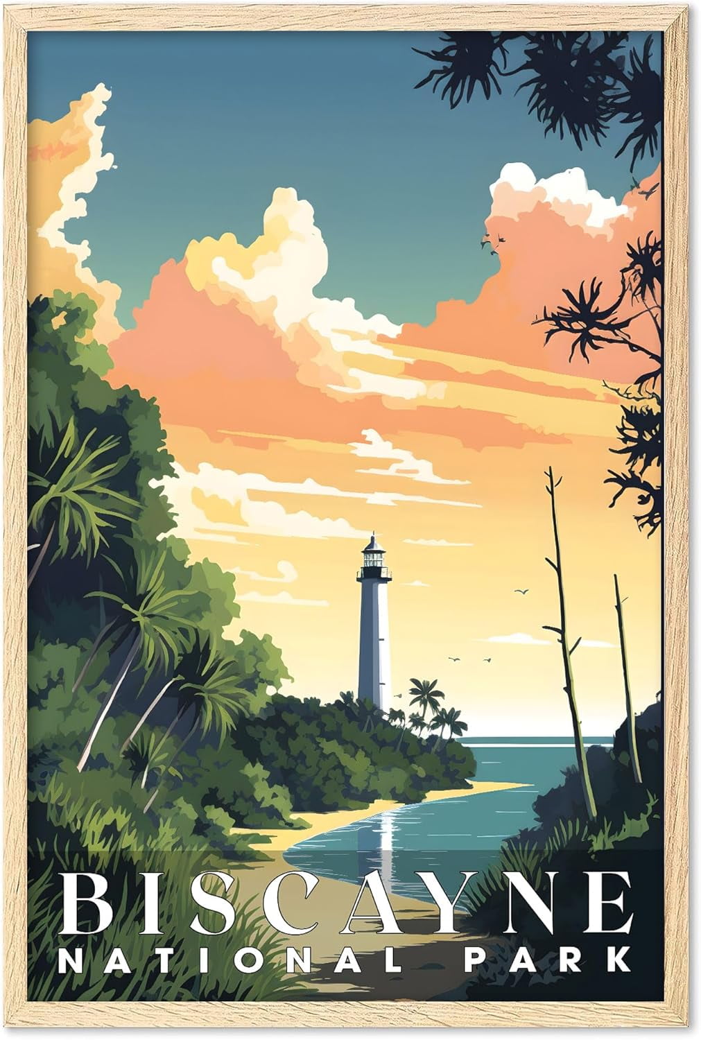 Eastern Print Biscayne National Park, National Parks Wall Poster ...