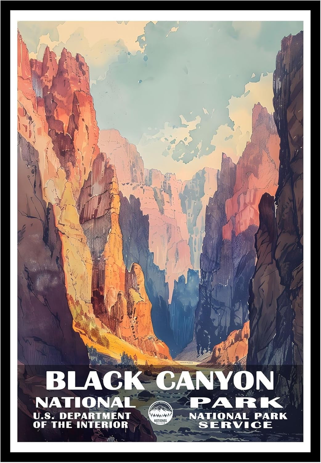Eastern Print Black Canyon National Park Wall Art, National Parks ...
