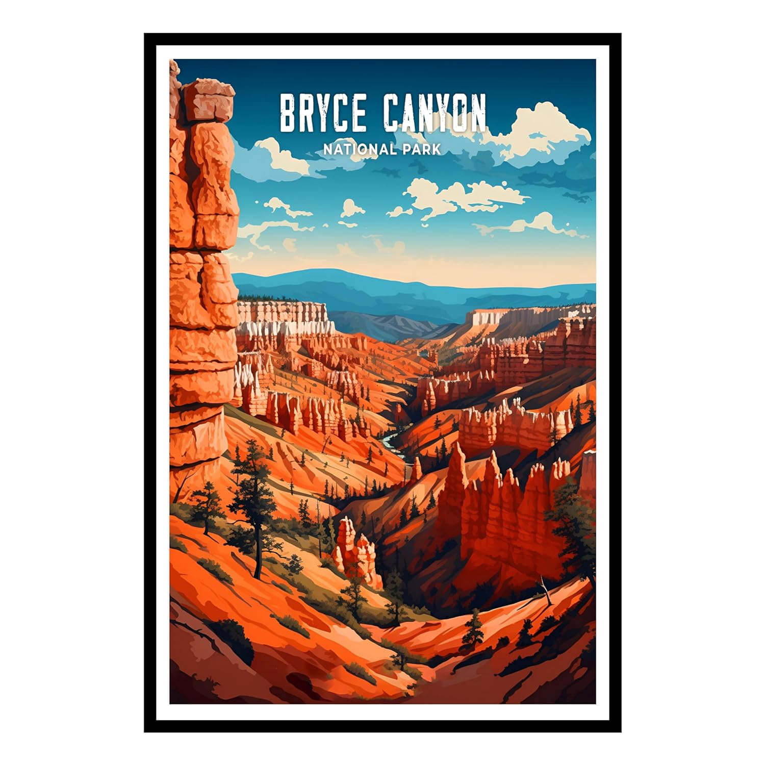 Eastern Print Bryce Canyon National Park Poster, Vintage Travel Poster ...