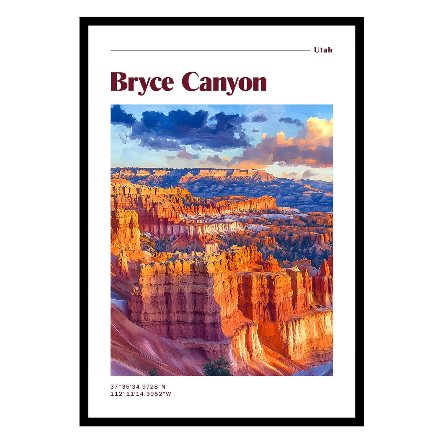 Eastern Print Bryce Canyon Poster, Bryce Canyon National Park Poster ...