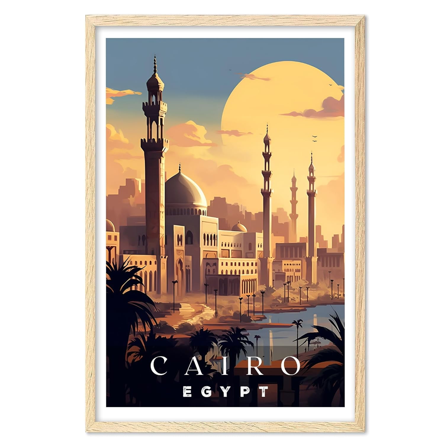 Eastern Print Cairo Poster, Egypt Poster, Egypt Wall Art, Vintage ...