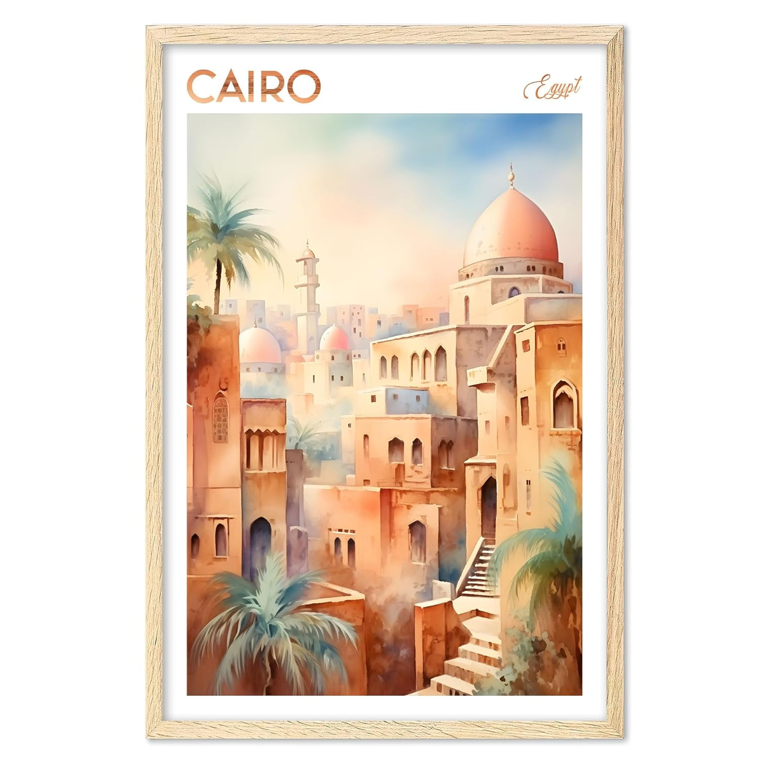 Eastern Print Cairo Poster, Egypt Poster, Cairo Wall Art, Vintage Travel Posters, City Wall Art ...