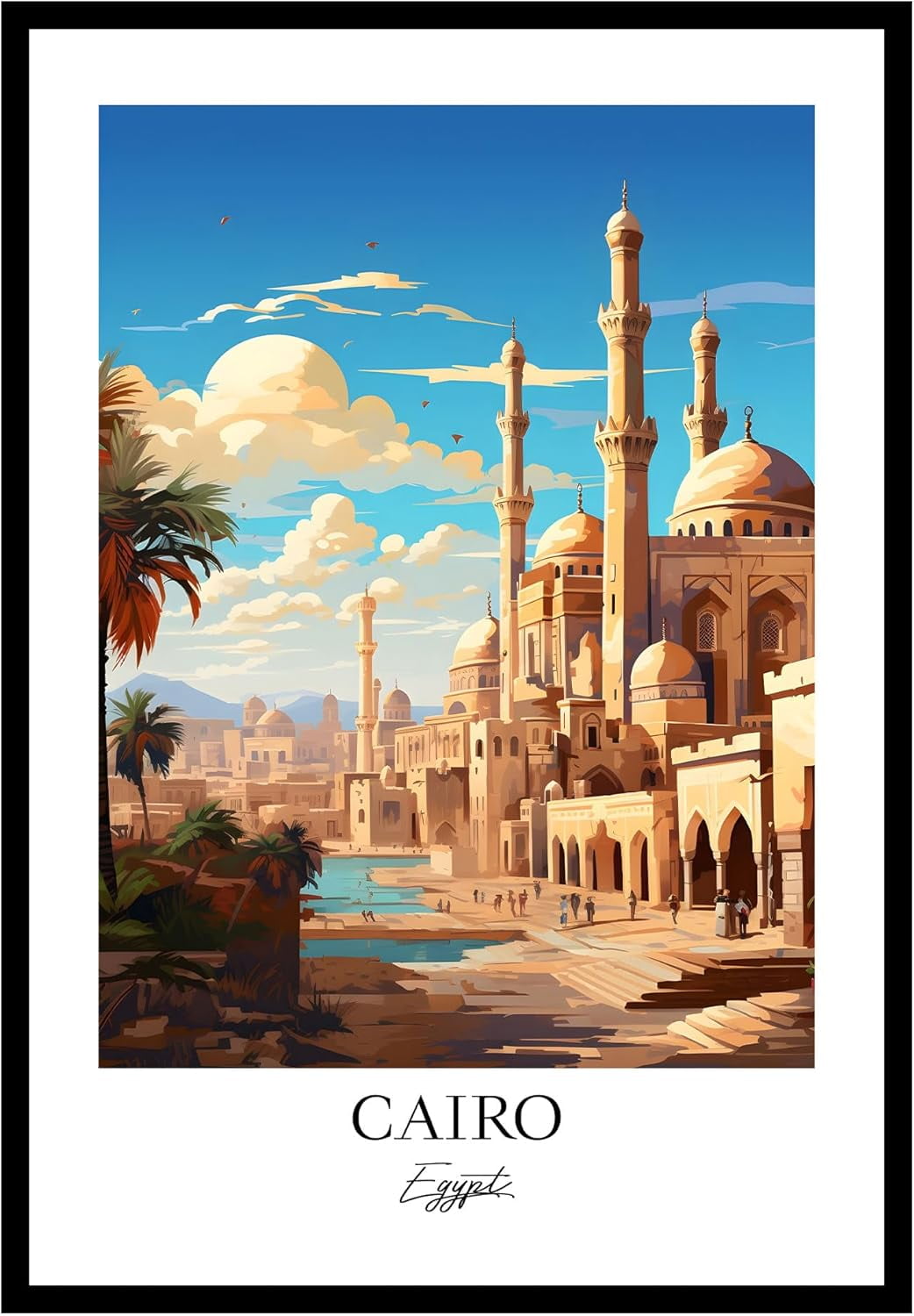 Eastern Print Cairo Poster, Egypt Poster, Cairo Wall Art, Vintage ...