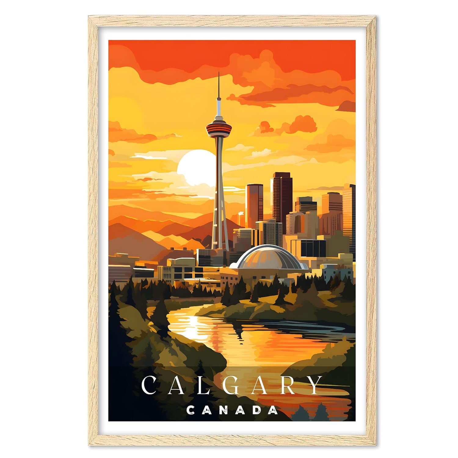 Eastern Print Calgary Poster, Calgary Print, Canada Poster, Canada Wall ...