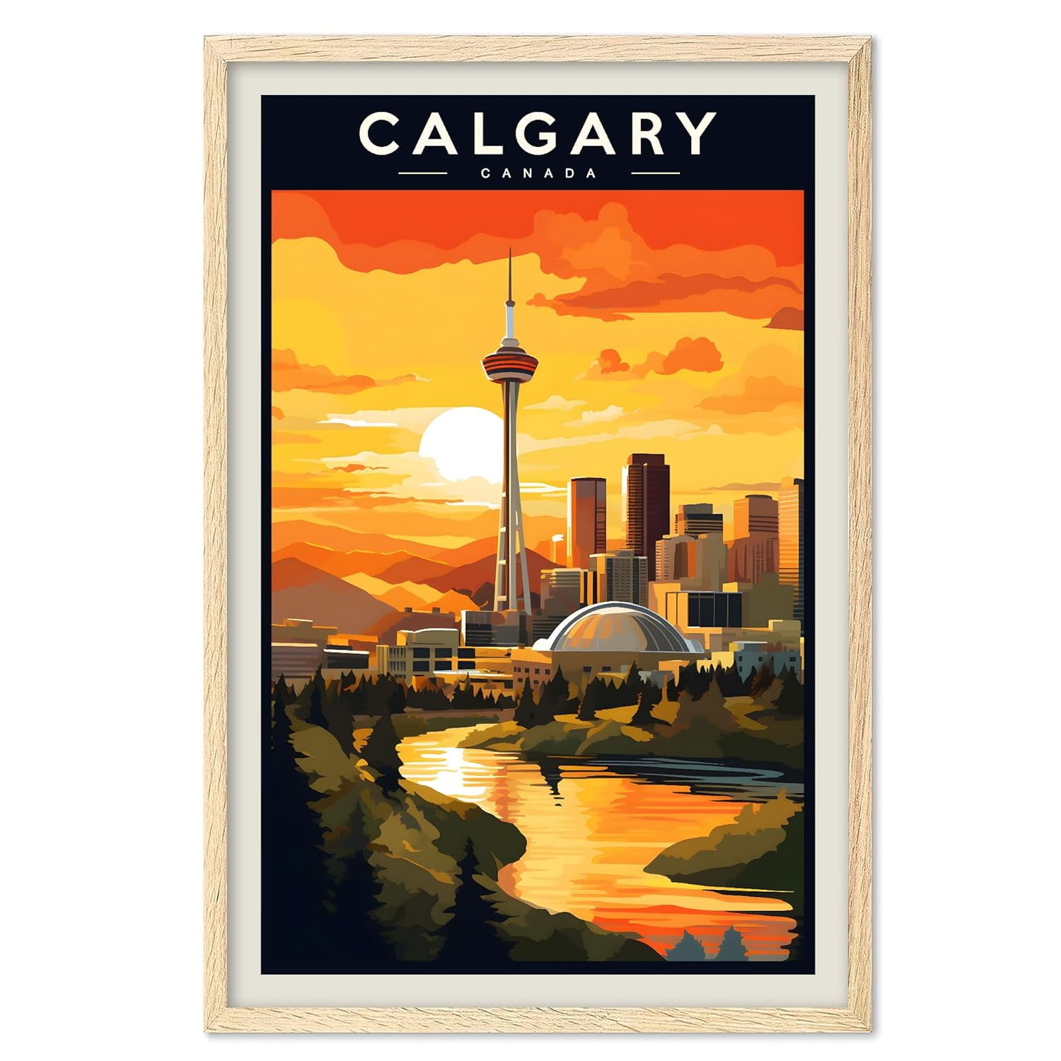 Eastern Print Calgary Poster, Calgary Print, Canada Poster, Canada Wall ...