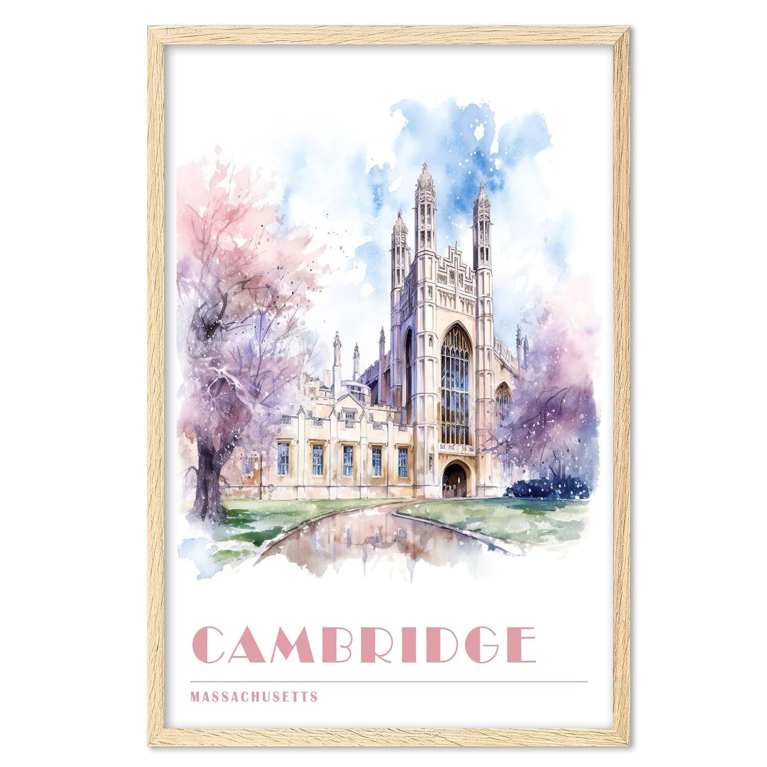 Eastern Print Cambridge Wall Art, States Landscape Wall Art Decor ...