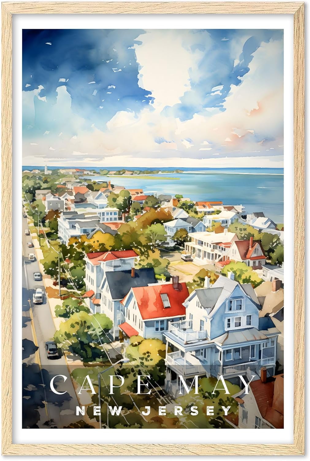 Eastern Print Cape May Poster, New Jersey Poster, Cape May Wall Art ...