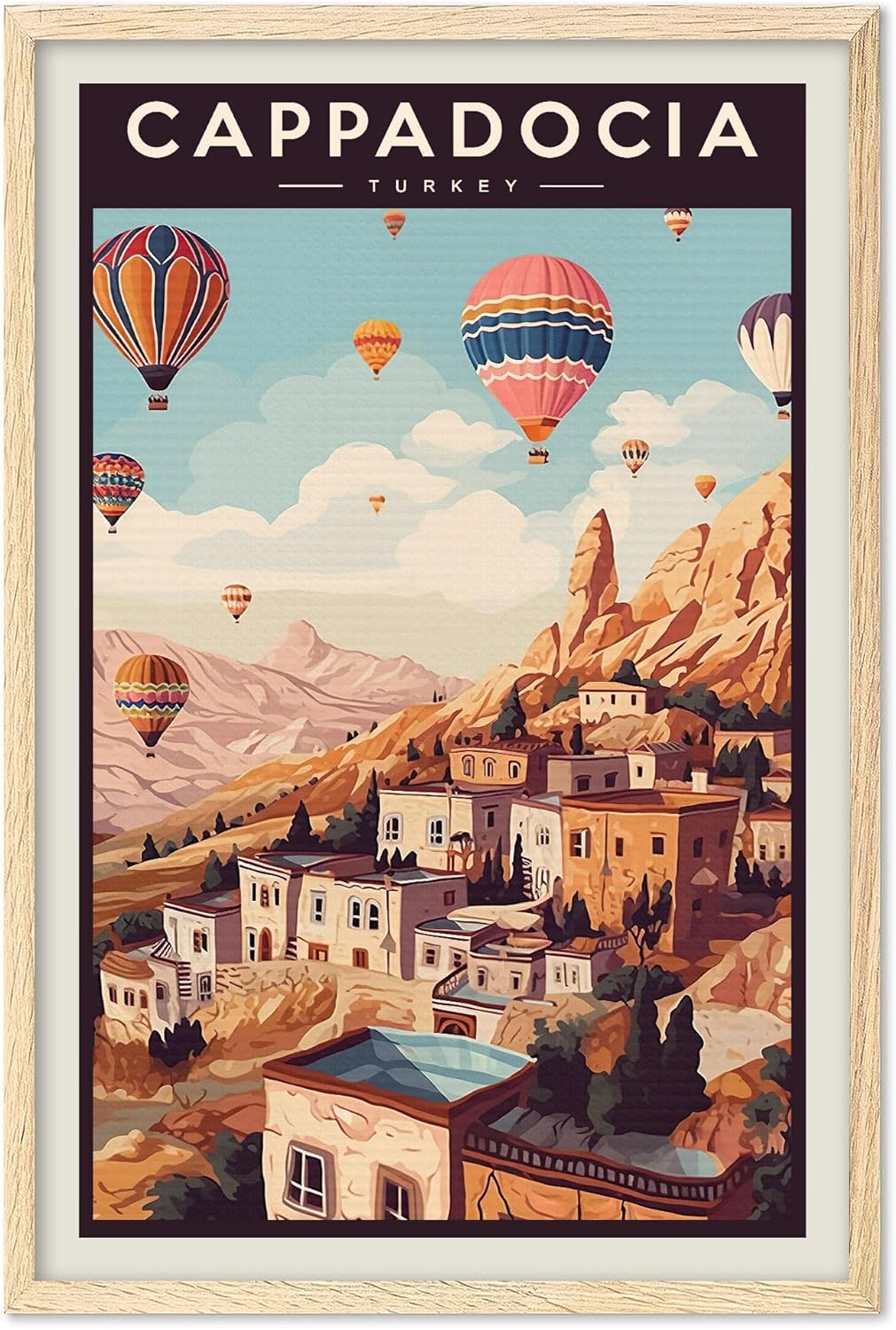 Eastern Print Cappadocia, Turkey Art Print, Hot Air Balloon Print ...