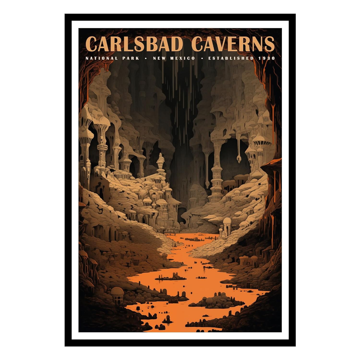 Eastern Print Carlsbad Caverns National Park Poster, Carlsbad Caverns ...