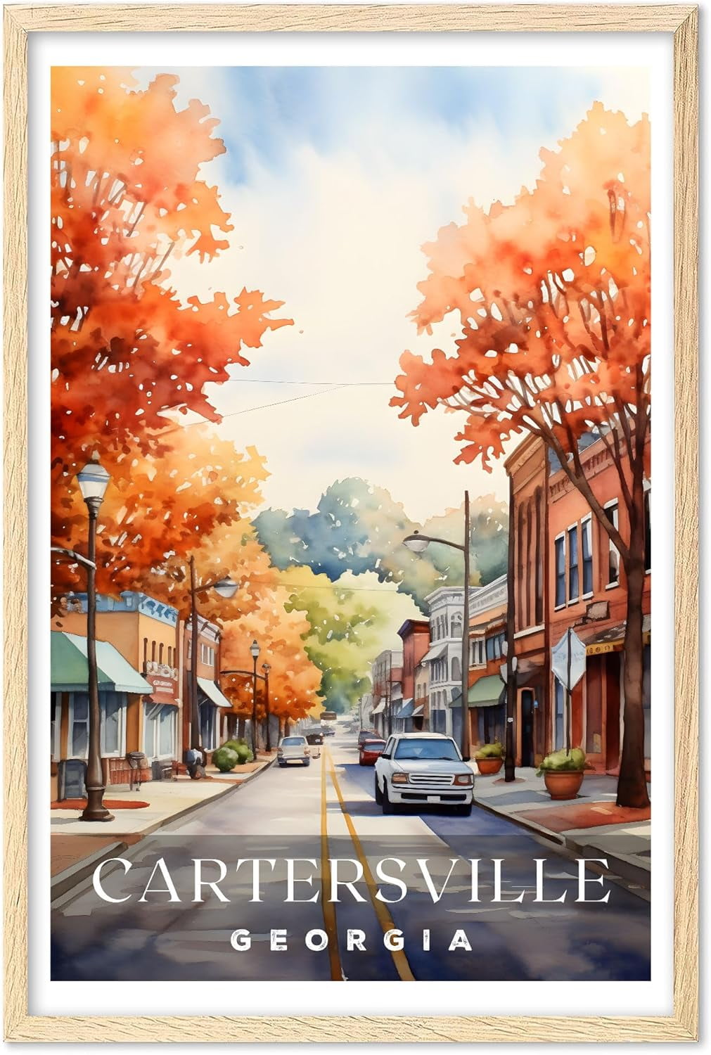 Eastern Print Cartersville Poster, Georgia Poster, Cartersville Wall ...