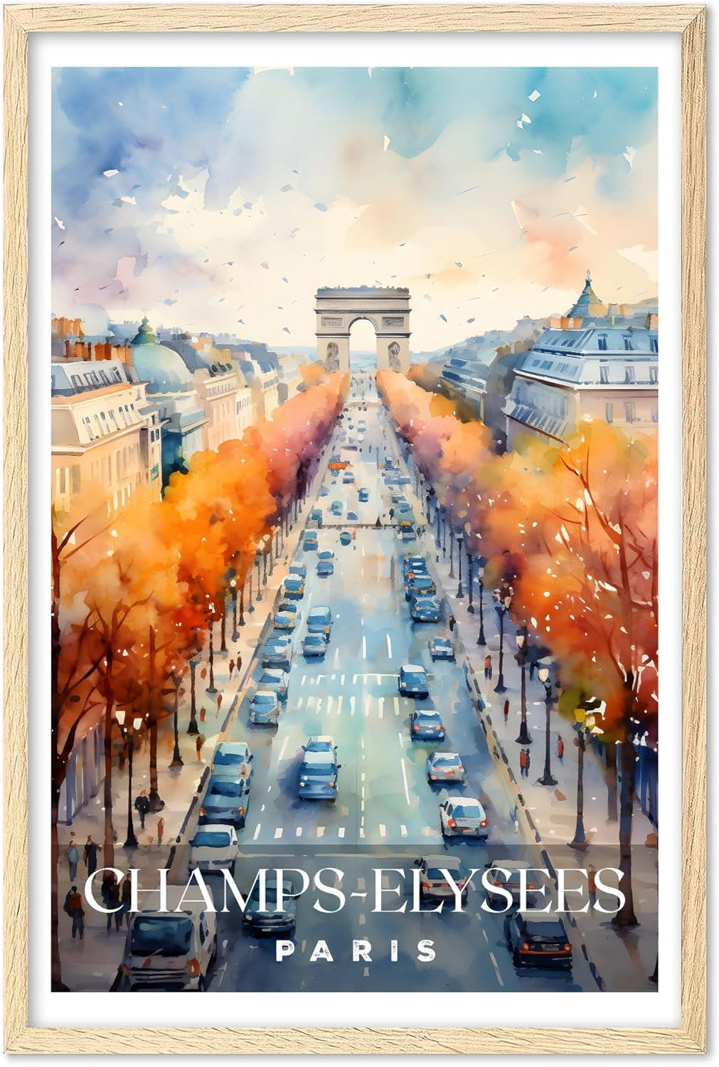 Eastern Print Champs-elysees Poster, Paris Poster, Champs-elysees Wall ...