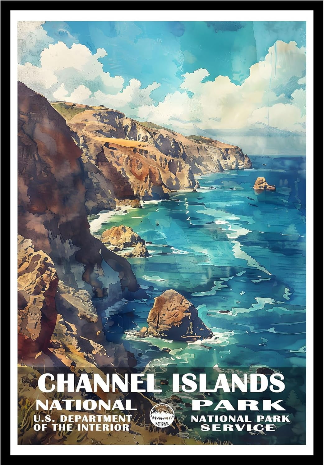 Eastern Print Channel Islands National Park Wall Art, National Parks ...
